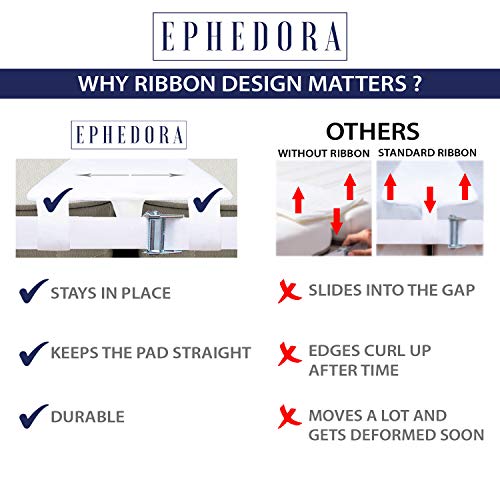 EPHEDORA 10" Extra Wide Bed Bridge Connector | Twin to King Converter Kit with Strap | Adjustable Mattress Connector for Bed | 25D Memory Foam | 10" Design | Non-Slip | Storage Bag Included