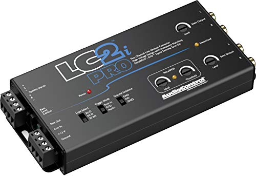 AudioControl LC2i PRO 2-Channel Line Output Converter with Impedance Matching, AccuBASS with 2-Channel Interconnect Cable