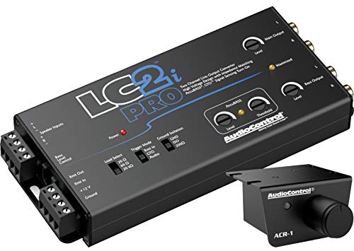 AudioControl LC2i PRO 2-Channel Line Output Converter with Impedance Matching, AccuBASS with 2-Channel Interconnect Cable