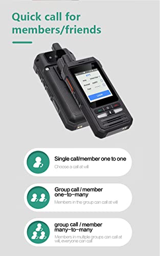 KJD Anysecu W8 Mobile Radio Adroid 8.1 LTE 4G GPS Unlocked POC Radio Suppot Zello Real PTT Platform (W9-US)