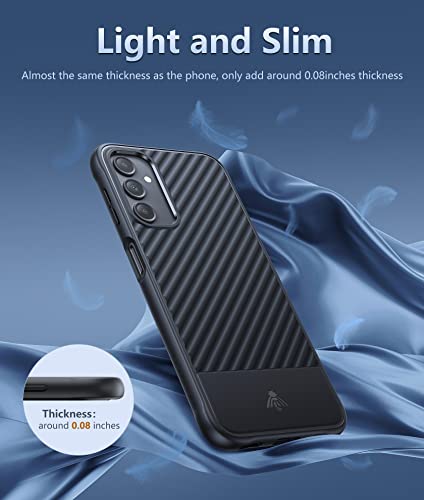 FNTCASE for Samsung Galaxy A14-5G Case: Soft TPU Slim Thin Protective Phonecase Shockproof Anti-Drop Full Body Protection Cell Phone Cover for Galaxy A145g - 6.6 inch 2023 Black
