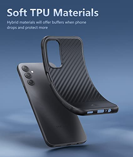 FNTCASE for Samsung Galaxy A14-5G Case: Soft TPU Slim Thin Protective Phonecase Shockproof Anti-Drop Full Body Protection Cell Phone Cover for Galaxy A145g - 6.6 inch 2023 Black