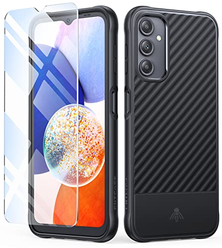 FNTCASE for Samsung Galaxy A14-5G Case: Soft TPU Slim Thin Protective Phonecase Shockproof Anti-Drop Full Body Protection Cell Phone Cover for Galaxy A145g - 6.6 inch 2023 Black