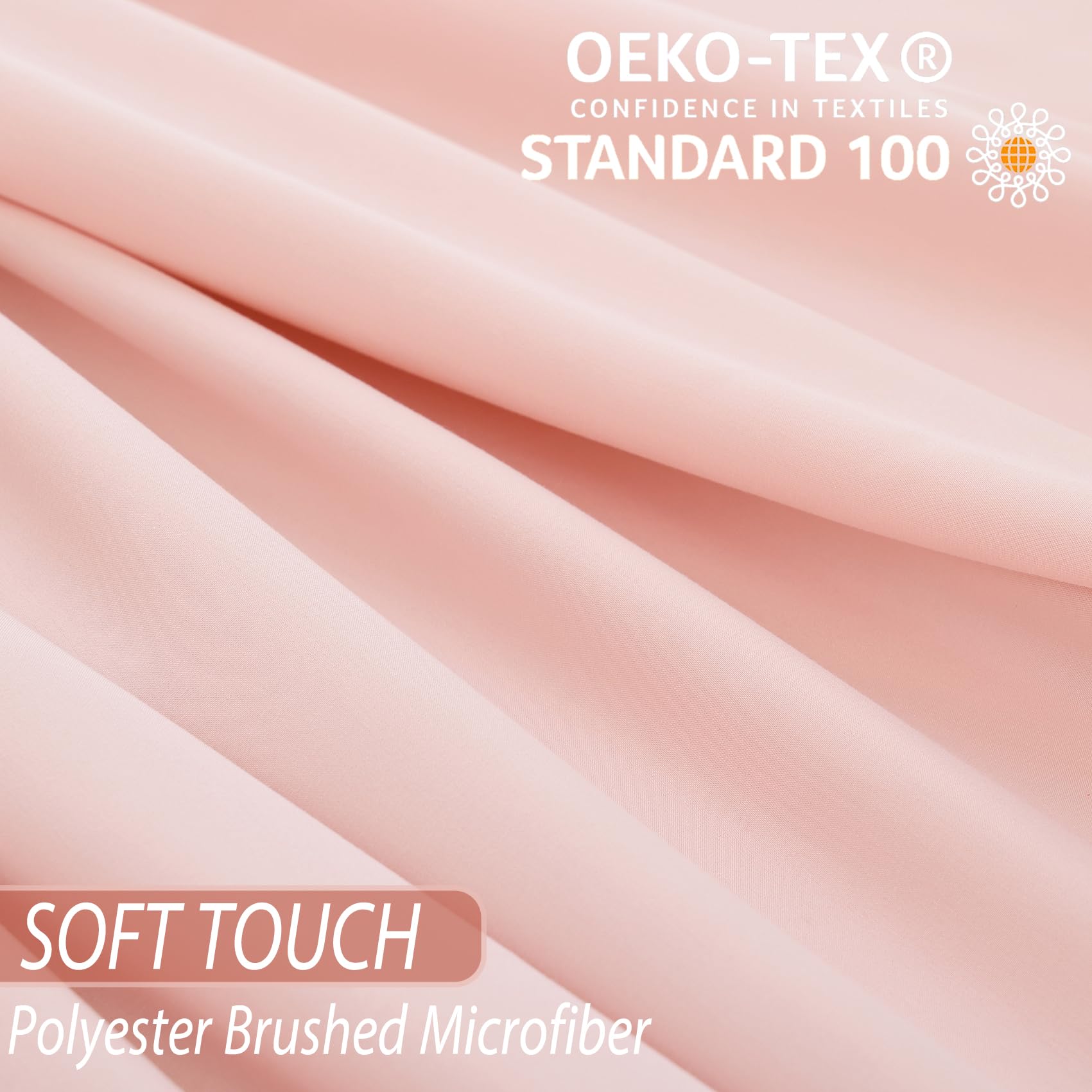 Whitney Home Textile Twin Size Sheet Set - Luxury Soft Comfy Bed Sheets, Breathable Cooling Hotel Bedding for Women, Men, Teens, Extra Deep Pocket, Easy-Fit, Oeko-Tex, Wrinkle Free 3 Piece - Pink