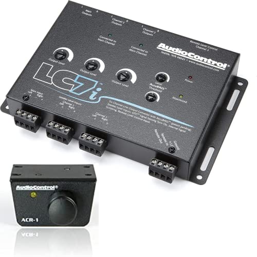 AudioControl LC7i Black 6-Channel Line Output Converter with Bass Restoration with ACR1 Remote for Audio Control Processors