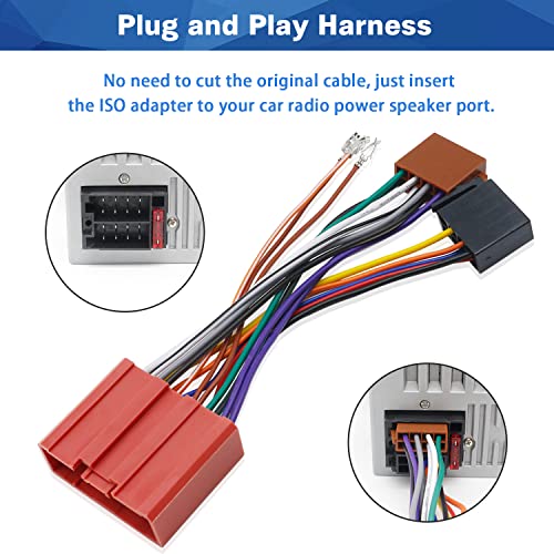 ISO Radio Wiring Harness Adapter Compatible with Mazda CX7 CX9 MPV Car Stereo Wire Harness Cable
