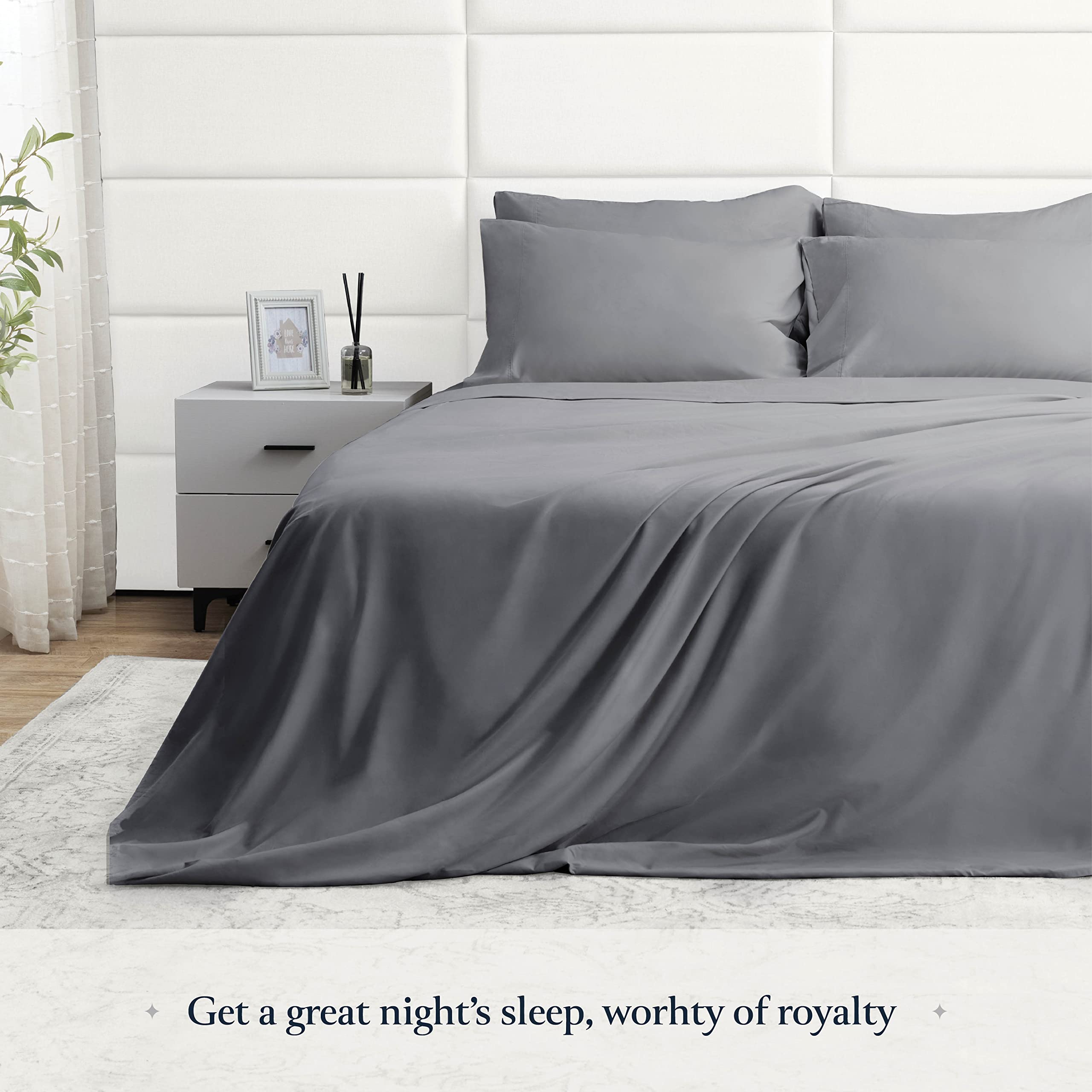 BELADOR Silky Soft Sheet Set - Luxury 4 Piece, for Twin Size Bed, Secure-Fit Deep Pocket Sheets with Elastic, Breathable Hotel Sheets and Pillowcase Set, Wrinkle Free Oeko-Tex Sheets