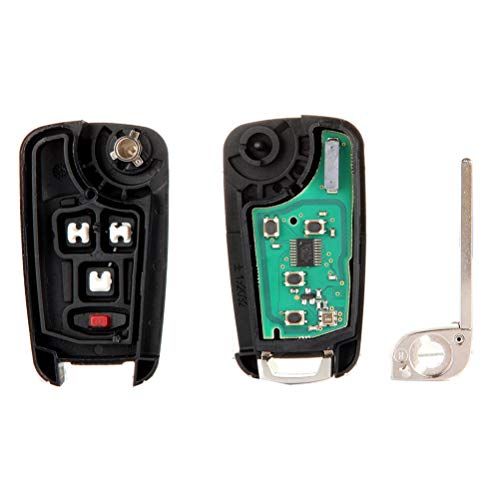 OCPTY 2 X Flip Key Entry Remote Control Key Fob Replacement for Chevy for Camaro 2010-2016 for Chevy for Cruze 2010-2016 for Chevy for Equinox 2010-2016 for Chevy for Malibu 5461A-01060512 4 Buttons