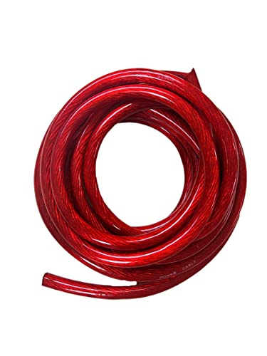 IMC Audio 1/0 Gauge CCA Power Red Wire Cable (5ft Red) Battery Cable Wire, Automotive, Car Audio Speaker Home Stereo System, RV Trailer, Amp Wiring 0 Guage Power Wire Cable 0 Car Audio