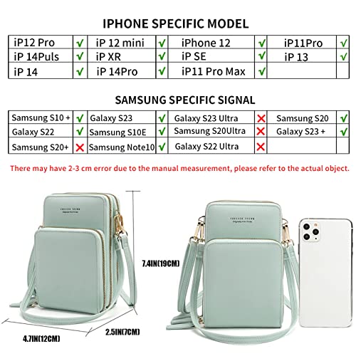myfriday Small Crossbody Cell Phone Purse for Women, Mini Messenger Shoulder Handbag Wallet with Credit Card Slots