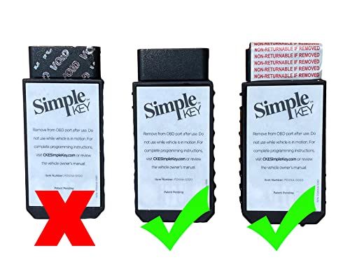 Simple Key Kit, Car Key with Fob and EZ Installer, Key Programming Tool Compatible with Chrysler, Dodge, Jeep, Key Programmer and a Key with 3-Button Remote Keypad (Lock, Unlock, Panic)
