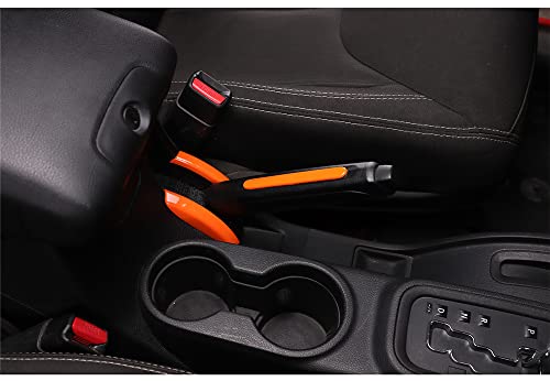 SZDEDA Fit for Jeep Wrangler JK 2011-2017 ABS Handbrake Handle Trim Decoration Cover 1PCS Interior Car Accessories (Orange)