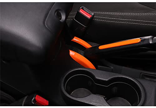 SZDEDA Fit for Jeep Wrangler JK 2011-2017 ABS Handbrake Handle Trim Decoration Cover 1PCS Interior Car Accessories (Orange)