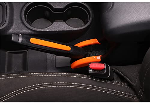 SZDEDA Fit for Jeep Wrangler JK 2011-2017 ABS Handbrake Handle Trim Decoration Cover 1PCS Interior Car Accessories (Orange)