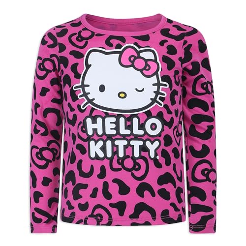 Hello Kitty Sanrio Girls 3 Pack Long Sleeve Shirt for Infant, Toddler, Little and Big Girls Multi-Color