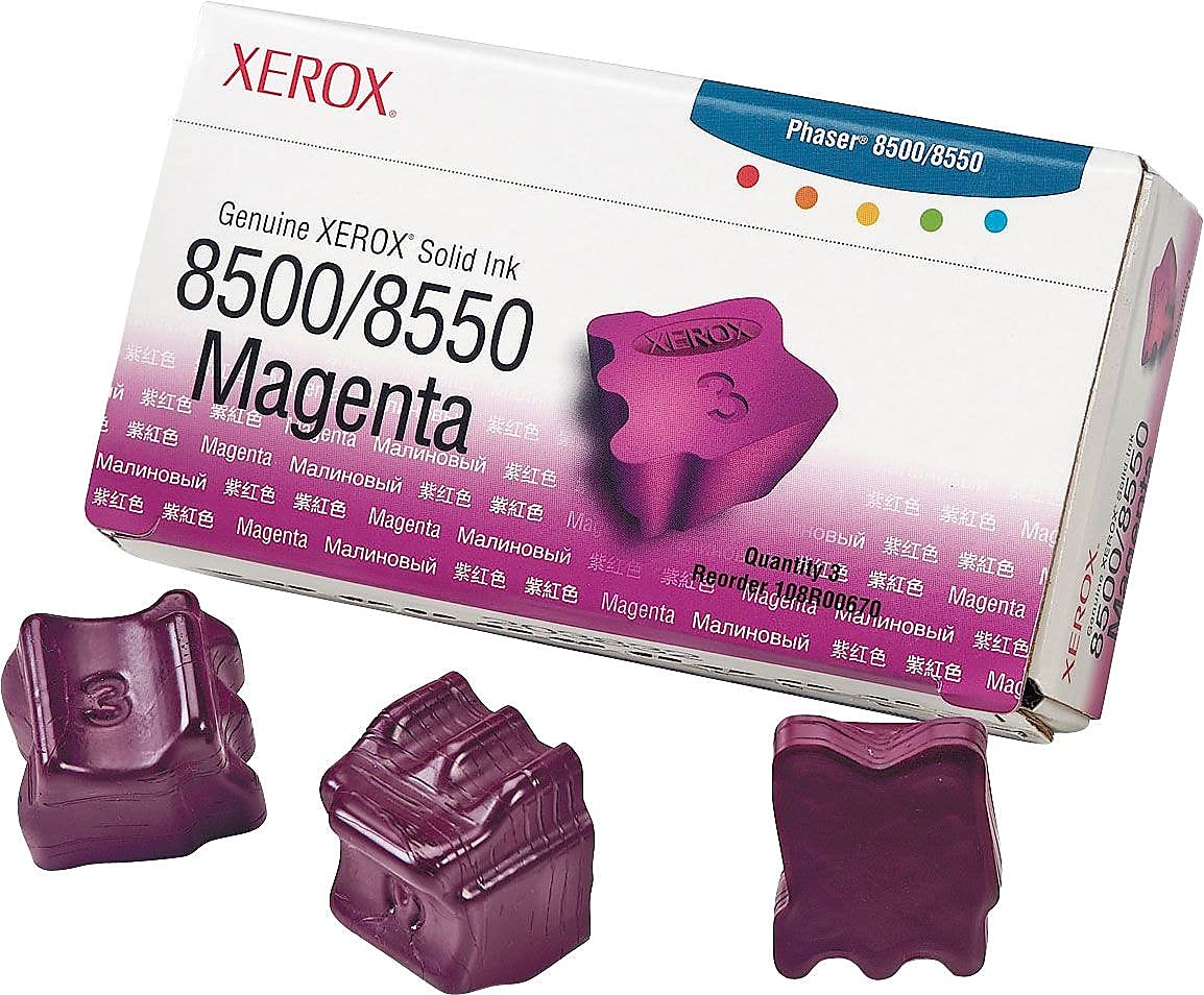 Xerox Phaser 8500/8550 Magenta 3 Ink-Sticks Solid-Ink (3000 Pages) - 108R00670