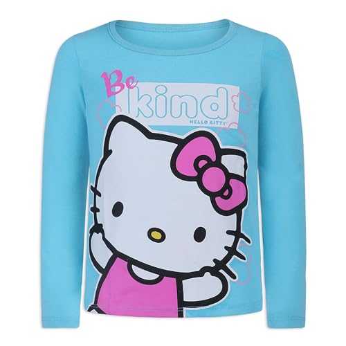 Hello Kitty Sanrio Girls 3 Pack Long Sleeve Shirt for Infant, Toddler, Little and Big Girls Multi-Color