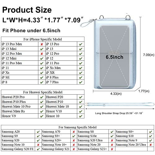 OIDERY Small Crossbody Phone Bags Cellphone Wallet Purse for Women with Credit Card Slots