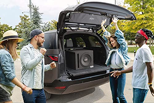 Bbox 12SVSC Single Vented 12 Inch Subwoofer Box - Premium Subwoofer Box Improves Audio Quality, Sound & Bass - Car Subwoofer Boxes & Enclosures with Nickel Finish Terminals