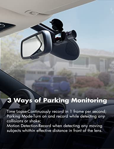 Supwi Dual Dash Cam with GPS and Wi-Fi, 1440P Front and Inside Discreet Car Camera for Uber with Infrared Night Vision, Super Capacitor, Dual Sony Sensors, Parking Monitoring