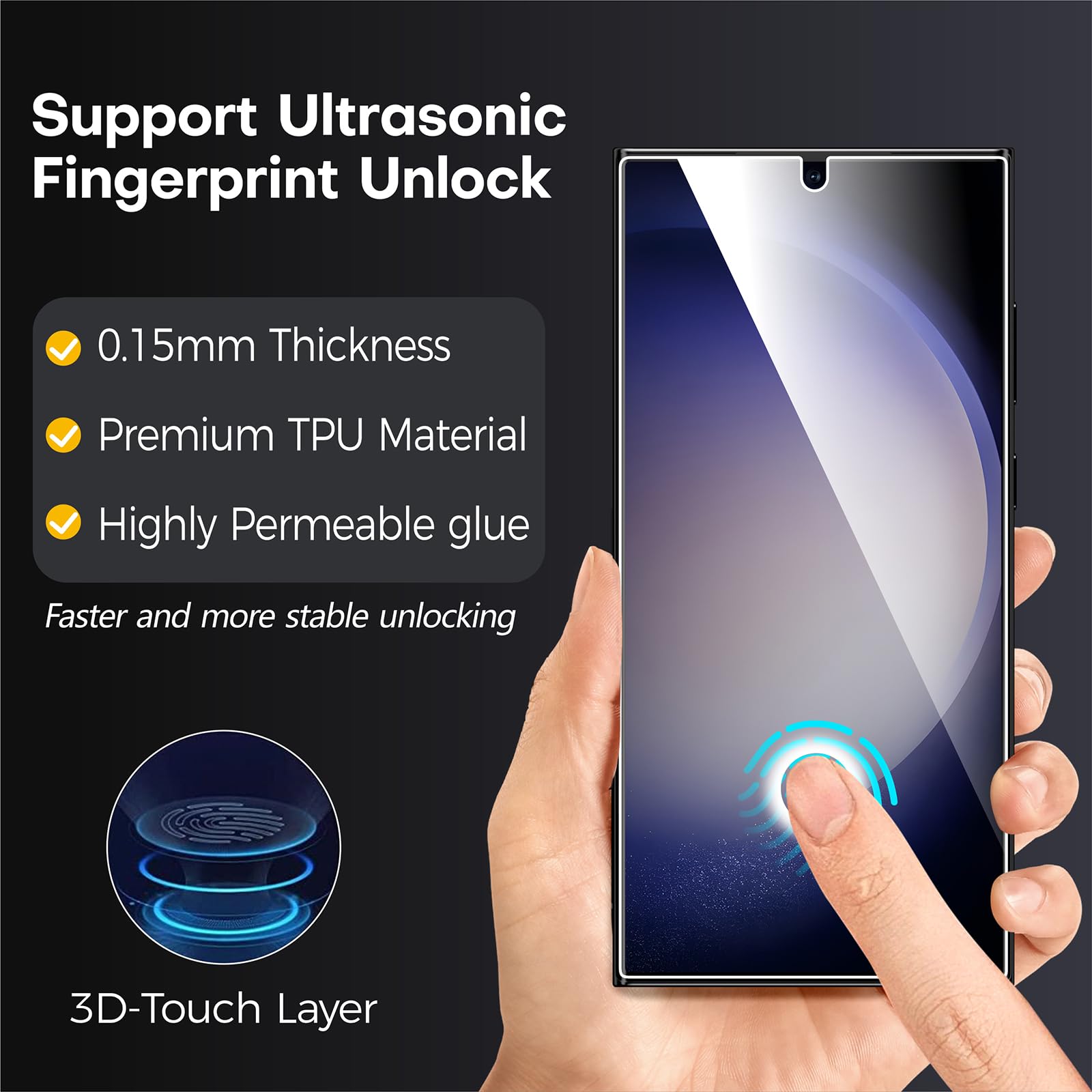 Rayboen for Samsung Galaxy S23 Ultra Case with Magnetic Ring, [Designed for Magsafe] with 2 Pack Soft TPU HD Screen Protector, Military Drop Protection Silky Touch Translucent Matte Cover, Blue