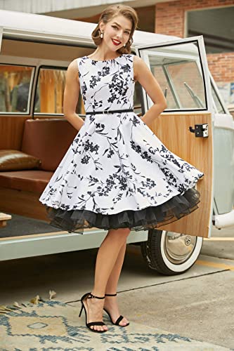 GRACE KARIN Women Tulle Underskirt Black Petticoat for 50s Dress Petticoat 2X