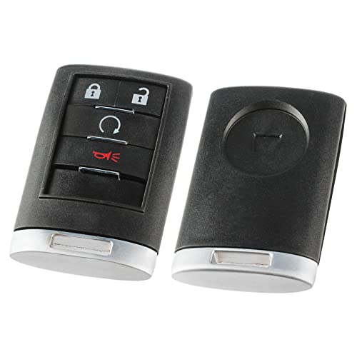 Fits Remote Start Key Fob Shell 4btn Case Replacement for Cadillac Escalade ESV EXT (OUC6000066)