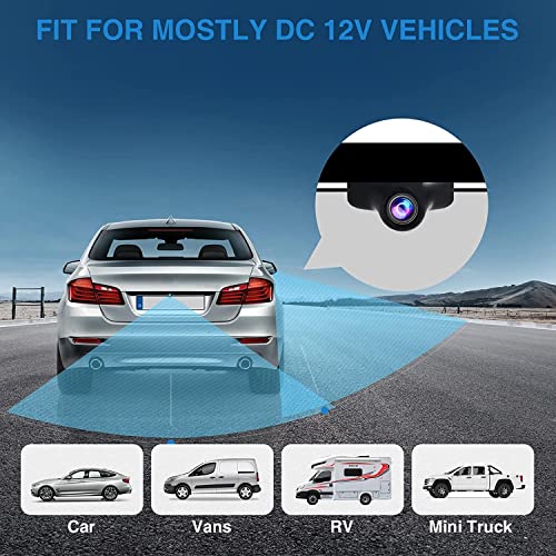 PARKVISION Mini Car Side View Camera/Rear View Camera/Front View Camera with Rotatable Lens,Paste Installation,Upside Down Flip Image Function Without Guideline