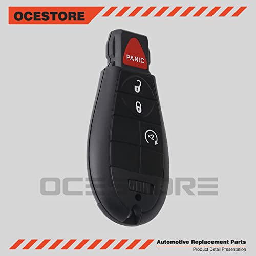OCESTORE 1Pcs Car Key Fob Keyless Control Entry Remote M3N5WY783X Alarm 3 Button Vehicles Replacement Compatible with Ram 1500 2500 3500 GQ4-53T