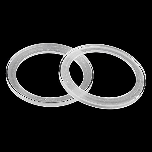 X AUTOHAUX 2Pcs for 3.5 Inch Car Speaker Spacer Ring Mounting Spacer Plate Transparent Acrylic 78mm ID
