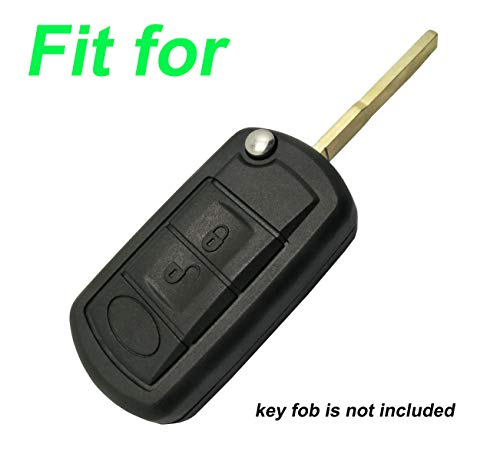 Keyless Entry Remote Key Fob Skin Cover Protective Silicone Rubber key Jacket Protector for Land Rover Discovery LR3 Range Rover Sport (Black)