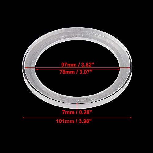 X AUTOHAUX 2Pcs for 3.5 Inch Car Speaker Spacer Ring Mounting Spacer Plate Transparent Acrylic 78mm ID