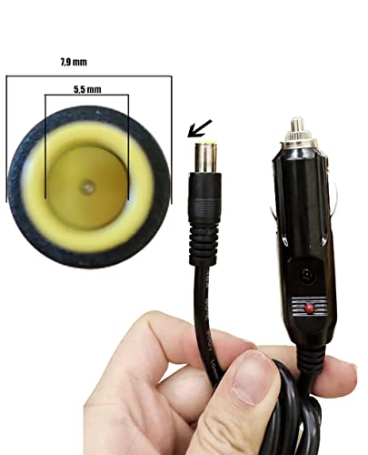 iHaospace DC 8 mm Car Charging Cable, DC7909 7.9 x 5.5mm Car Cigarette Lighter Cable for Bluetti EB70 EB3A Powerstation
