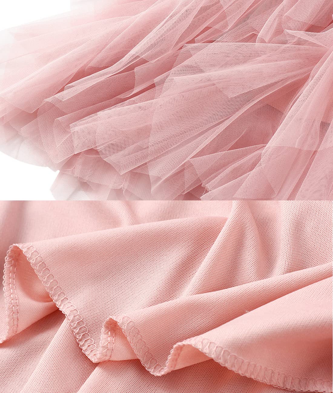 Femiserah Women's Long Rainbow A Line Tulle Tutu Skirts Tiered Skirt Petticoat(One Size, Tulle Pink