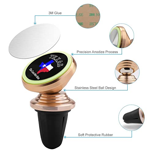 Texas, The Lone Star State Magnetic Phone Holder for Car Air Vent Holder Clip Compatible with All Smartphones & Tablets