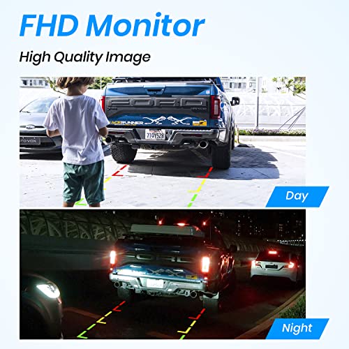 Upgrade Solar Wireless Backup Camera for Truck, AUTO-VOX 3Mins No Wires Install with Battery Powered Car Back Up Camera Systems, IP69K Waterproof Vehicles License Plate Reverse Camera for Trailer/SUV