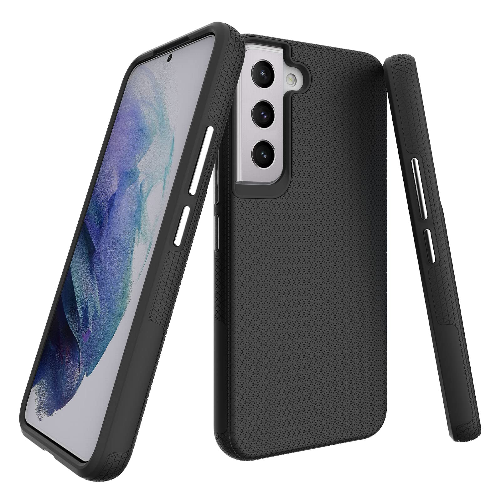 KIOMY Case for Samsung Galaxy S22 5G Shockproof Bumper Protective Cover 2 in 1 Dual Layers