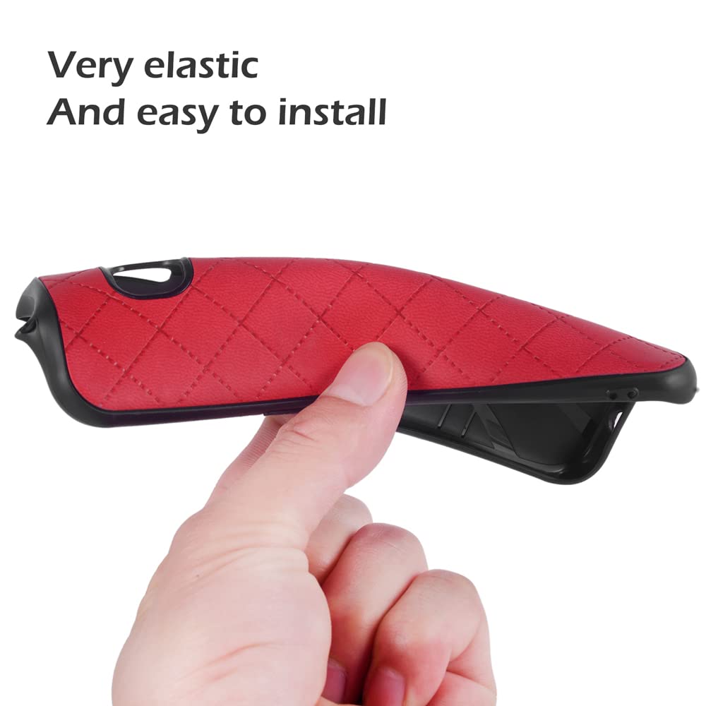 ELISORLI Compatible with Samsung Galaxy J4 2018 Case Rugged Thin Slim Full Body Grip Bumper Cell Soft Accessories Anti-Slip Fit Rubber TPU Mobile Protection Phone Cover for Glaxay J 4 Women Men Red