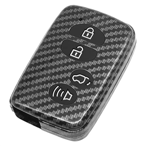 TANGSEN Smart Key Fob Case Cover Compatible with Toyota Avalon Camry Corolla Highlander Prius RAV4 Sequoia VENZA Scion FR-S Subaru BRZ Silicone Rubber Night-Luminous Black