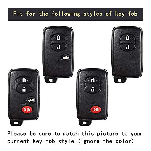 TANGSEN Smart Key Fob Case Cover Compatible with Toyota Avalon Camry Corolla Highlander Prius RAV4 Sequoia VENZA Scion FR-S Subaru BRZ Silicone Rubber Night-Luminous Black