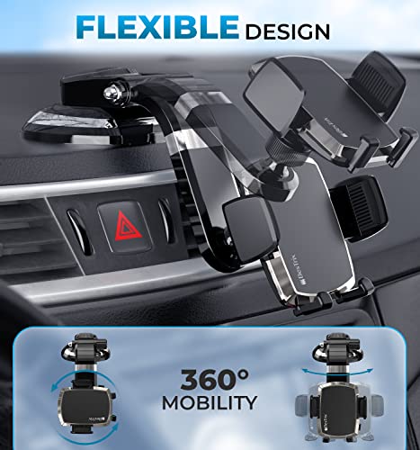 Bestrix Phone Holder for Car, SmartClamp Car Phone Mount | Dashboard Cell Phone Car Phone Holder Compatible with iPhone 13 12 11 Pro, Xr, Xs, XS MAX,XR,X, Galaxy S20 Note 20 Ultra & All Smartphones