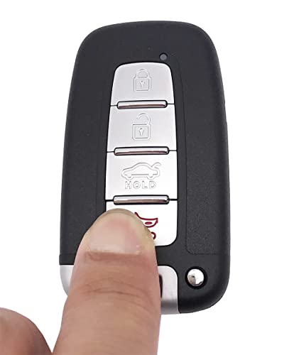 vurbemes 4 Buttons Replacement Key Fob fit for 2010 2011 2012 2013 2014 2015 Hyundai Sonata Elantra Genesis Veloster Kia Optima Smart Keyless Entry Key Fob (SY5HMFNA04)