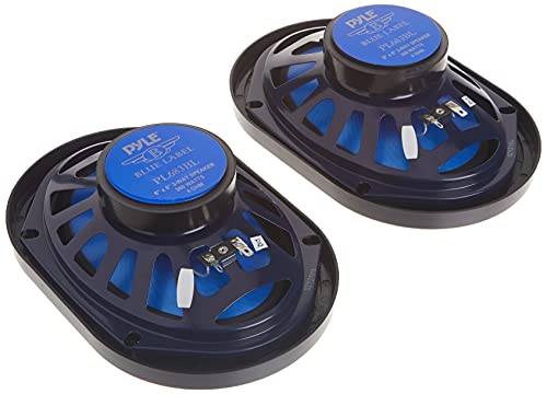 Pyle 6β x 8β Car Sound Speaker (Pair) - Upgraded Blue Poly Injection Cone 3-Way 360 Watts w/ Non-fatiguing Butyl Rubber Surround 70 - 20Khz Frequency Response 4 Ohm & 1" ASV Voice Coil - Pyle PL683BL