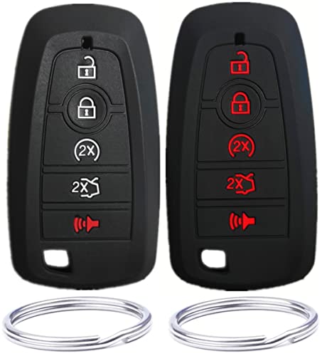 Silicone Key Fob Cover for 2018-2021 Ford Bronco Mustang Fusion Raptor F250 F350 F450 F550 Edge Explorer Expedition M3N-A2C93142600