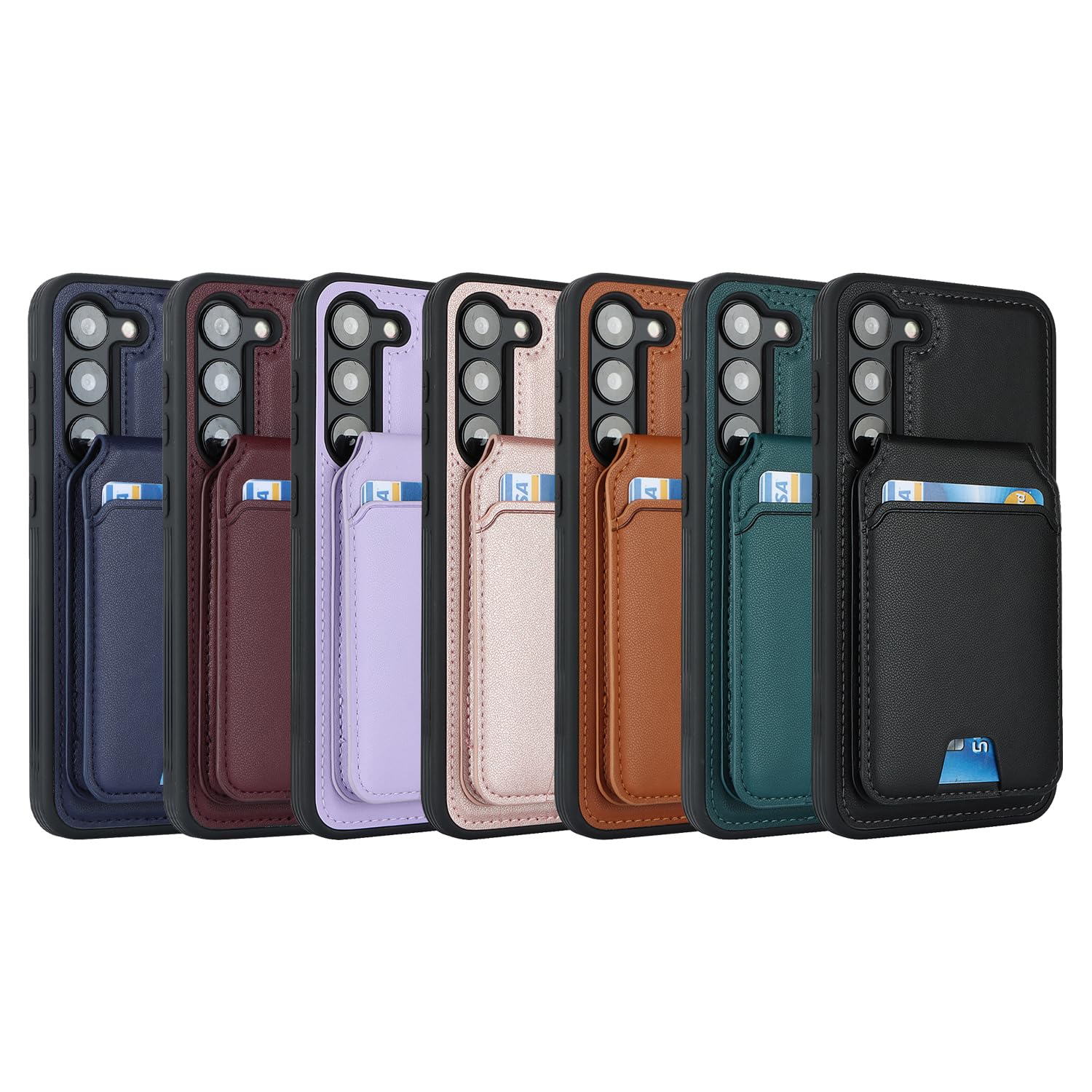Ｈａｖａｙａ for Samsung Galaxy S23 Plus case Magsafe Compatible Galaxy S23 Plus case with Card Holder for Men and Women Samsung S23+ Plus Detachable Magnetic Wallet Phone case-Blue