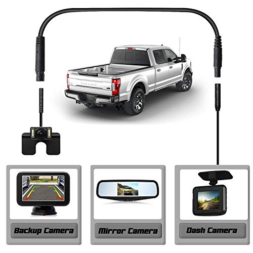 YiePhiot Extension Cord Dash Cam Backup Camera Rear View Mirror Camera Recorder Cable (5-pin 6.5ft/2m)