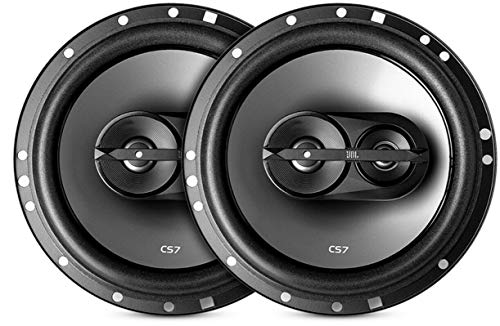 JBL CS763 CS-Series 6-1/2” 135 Watts Peak Power 3-Way Coaxial Car Audio Stereo Loudspeakers Bundled with Alphasonik Earbuds
