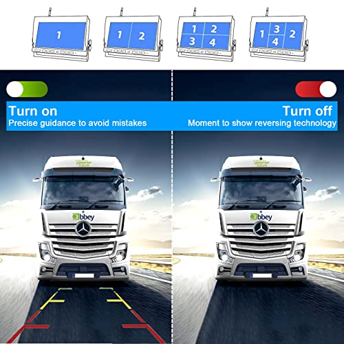 RV Dual Digital Wireless Backup Camera Kit with 7ββ DVR Touch Key Monitor Trailer Rear View Front View Camera Without Difference Color No Interference IP69 Waterproof Latest Wide-Angle Camera