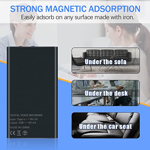 Voice Recorder - 288 Hours Long Continuously Record, 2500mAh Battery Long Standby - Strong Magnetic-32GB Portable Sound Recorder Device for Interview, Meeting, Lecture and Class