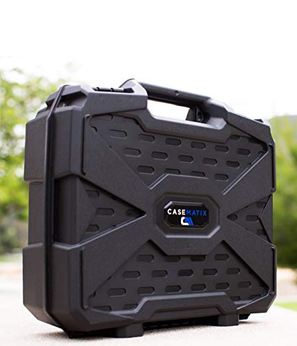 Casematix Customizable 2 Way Radio Case Fits Walkie Talkies and CB Radios Compatible with Arcshell , Baofeng , Midland , Motorola Talkabout , Retevis and Uniden and More